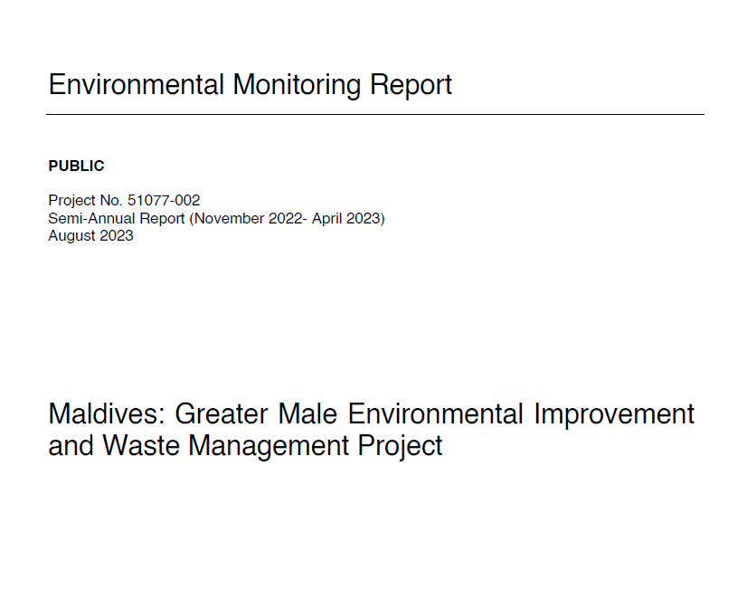 Environmental Monitoring Report — Greater Malé Environmental ...
